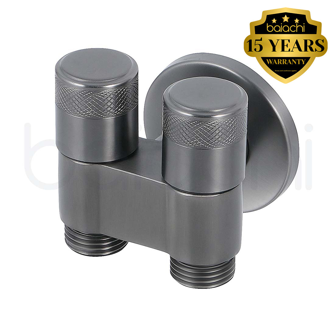 Baiachi Shattaf Twin Mini Cistern Stop Stainless Steel Quarter Turn wi