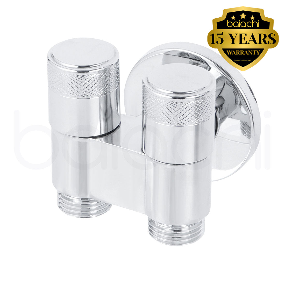 Baiachi Shattaf Twin Mini Cistern Stop Stainless Steel Quarter Turn wi
