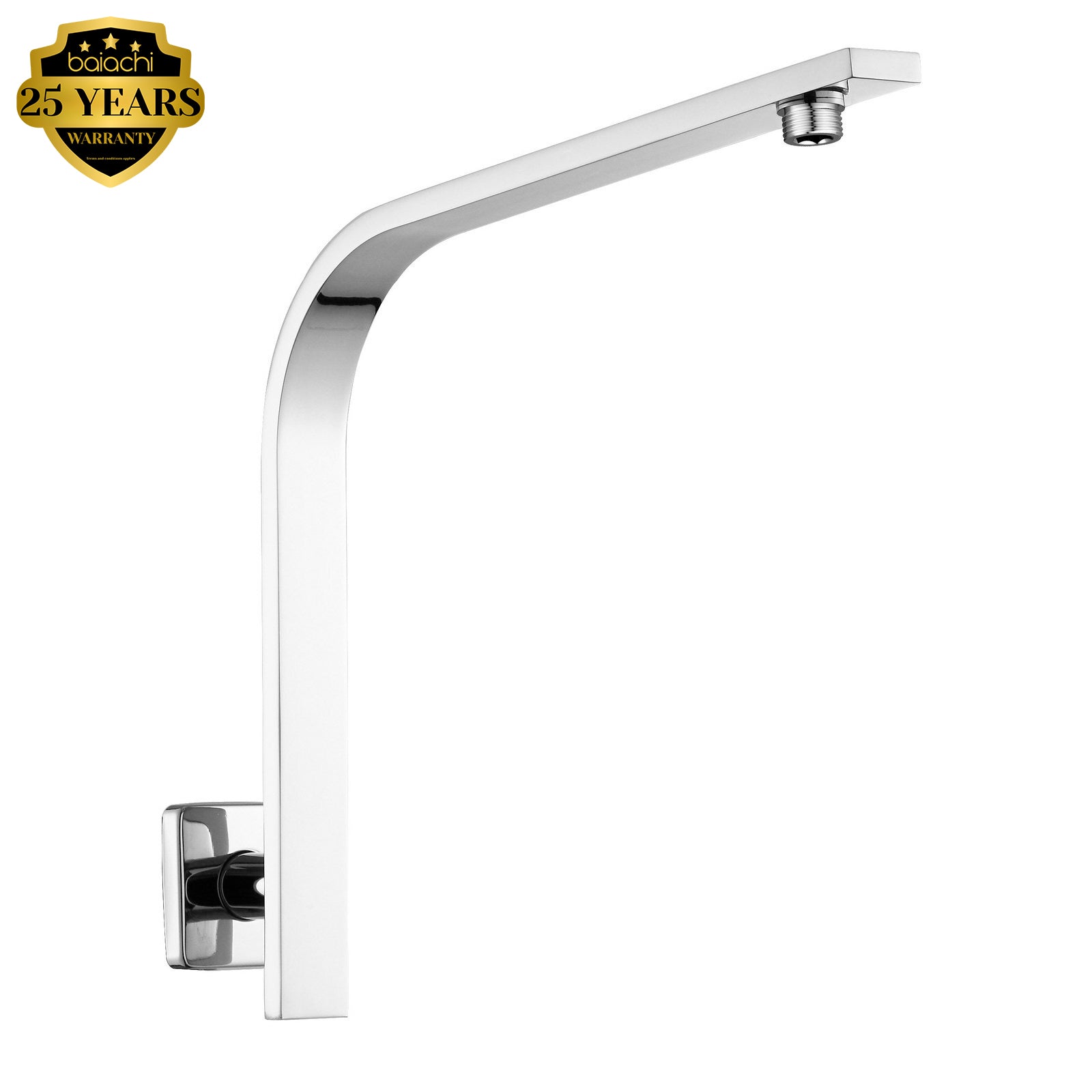Mackenzie Square High Rise Wall Shower Arm Chrome – Baiachi