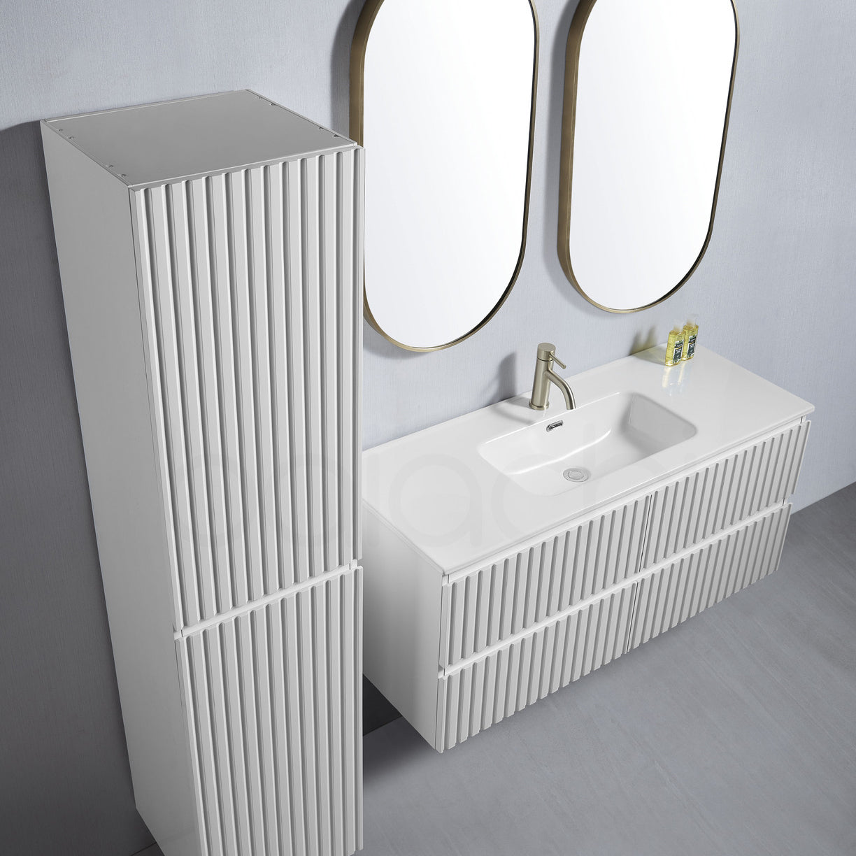Oslo 1200mm PVC Wall Hung Bathroom Vanity Ceramic Basin – Baiachi