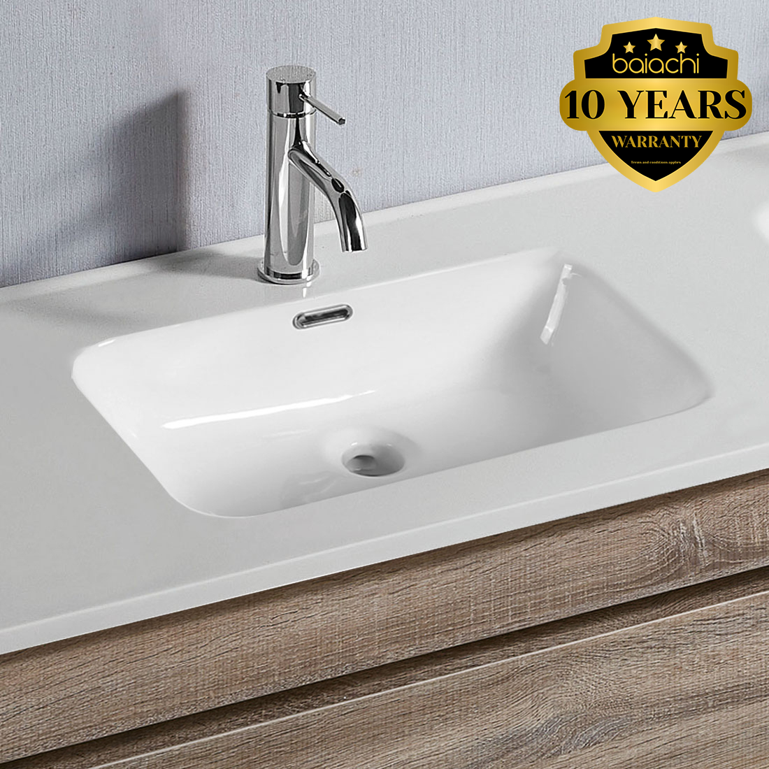 Vellena 900mm PVC Water Proof Prime Oak Wall Hung Bathroom Vanity Cera ...